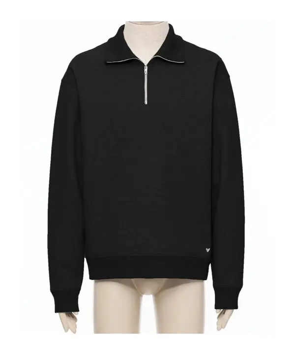 Valentino Garavani Long-sleeve Knit Top With Polo Collar And Half-zip