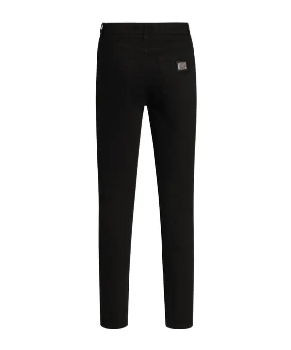 Dolce & Gabbana Logo Plate Stretch Denim Jeans