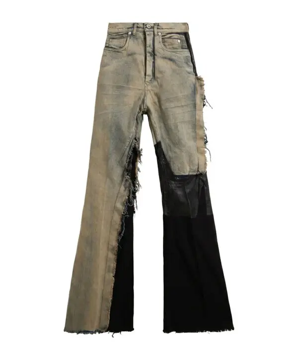 Rick Owens Two-tone Flare Jeans