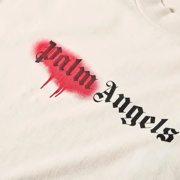 Palm Angels Mock Neck Cropped Tee