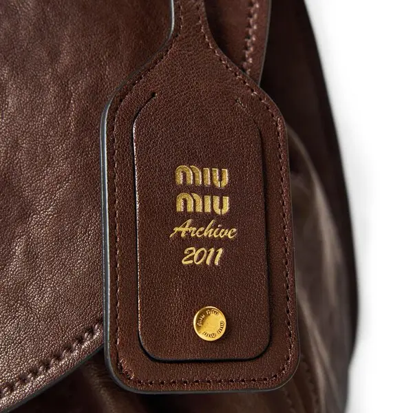 Miu Miu Darkbrown Softleather Hobo Shoulder Bag
