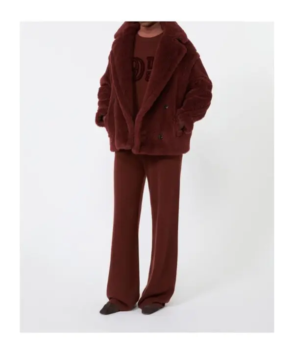 Max Mara Wide Leg Cashmere Yarn Trousers