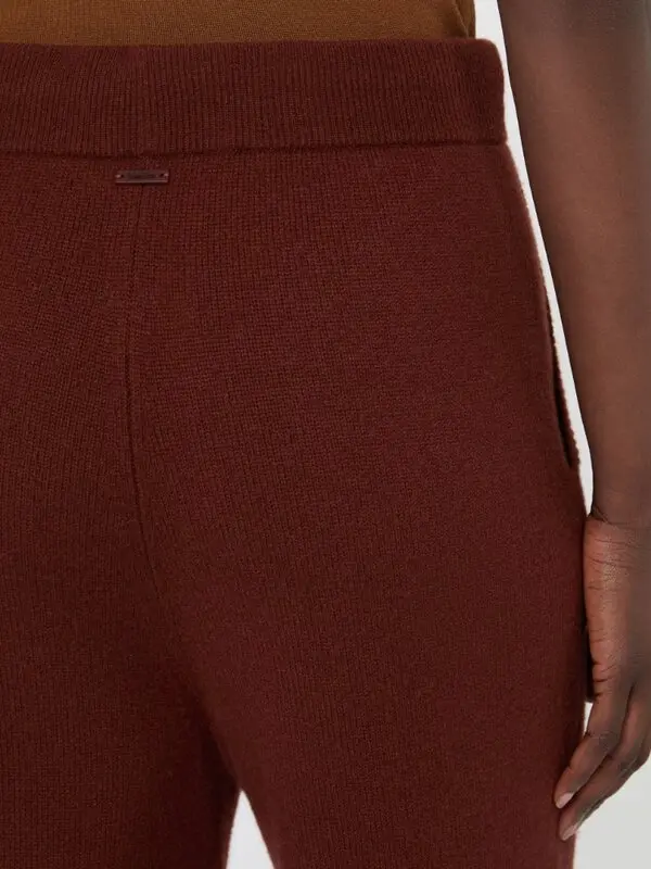Max Mara Wide Leg Cashmere Yarn Trousers
