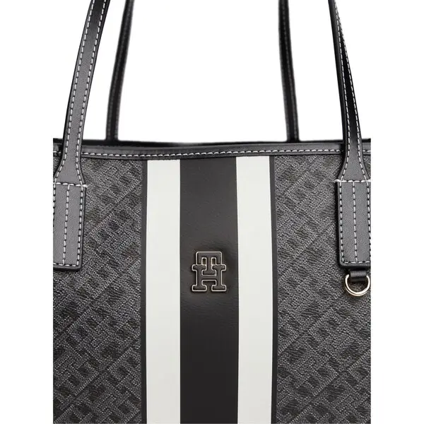 Tommy Hilfiger Colorblock Striped Print Tote Bag
