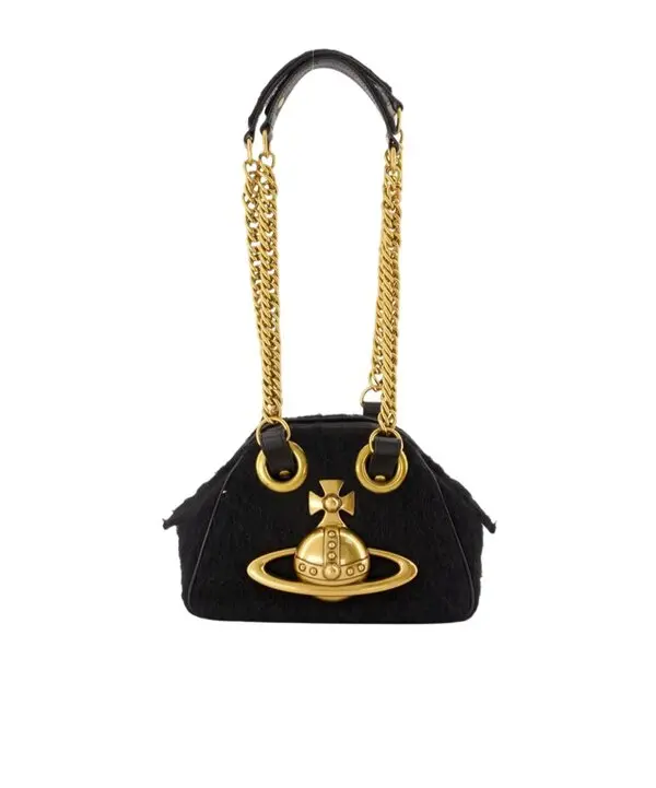 VIVIENNE WESTWOOD Archive Orb Chain Tote Bag - Black