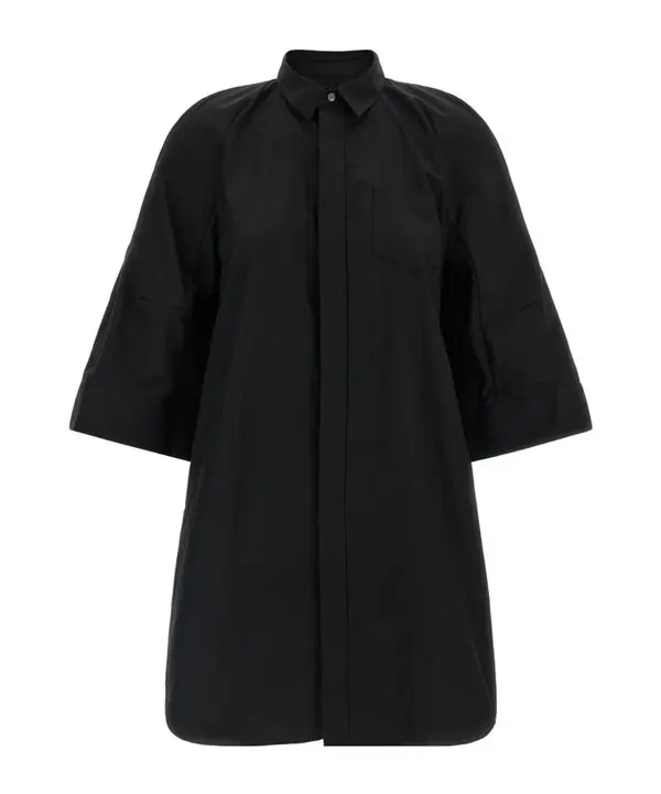 Sacai Shirt Dress - Black