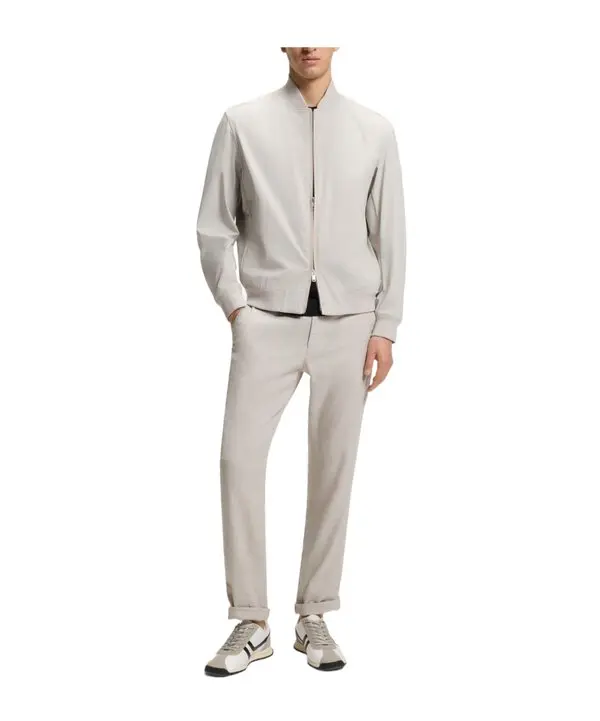 Hugo Boss Straight Leg Linen Trousers