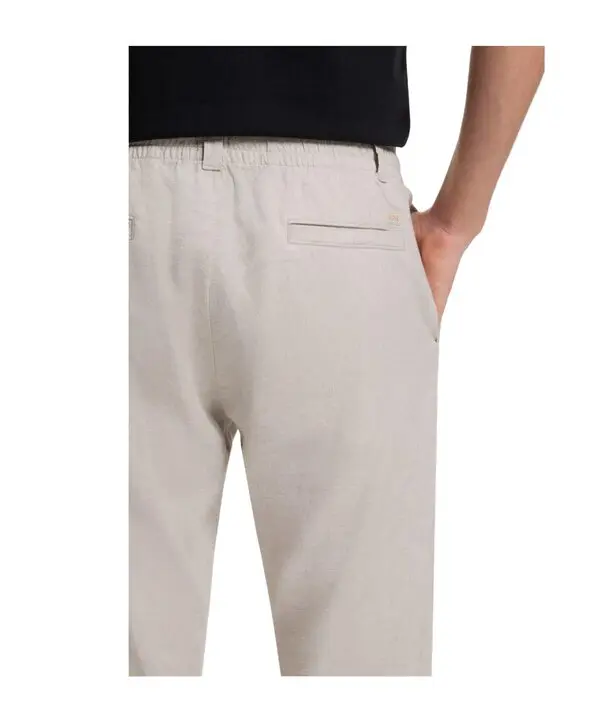 Hugo Boss Straight Leg Linen Trousers