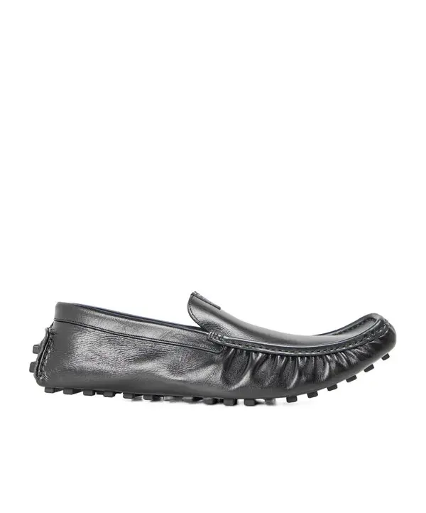 Balenciaga Solid Color Loafers - Black