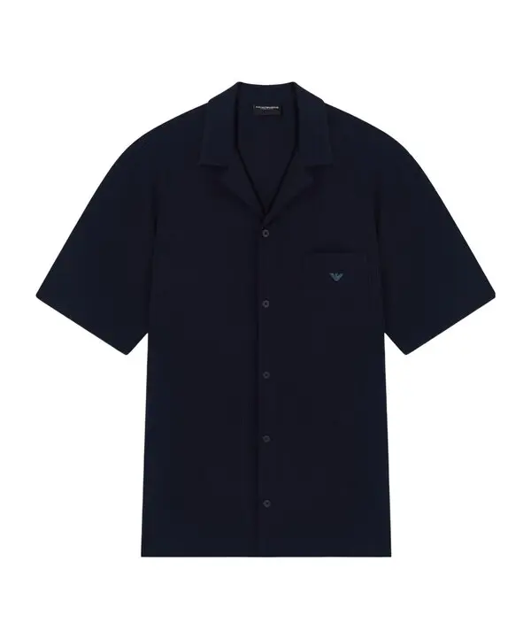 Emporio Armani Solid Color Shirt - Black