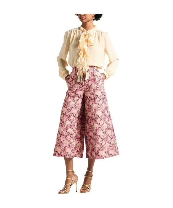 Dolce & Gabbana Loose-fit Cropped Floral Trousers