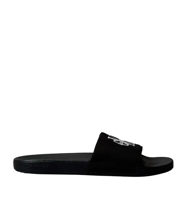 Calvin Klein Solid Color Pool Sliders - Black