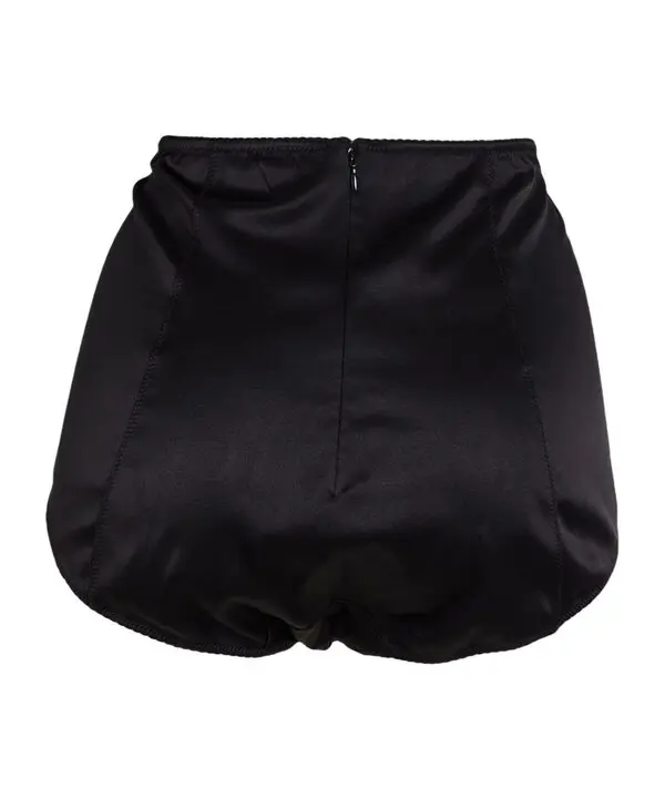 Dolce & Gabbana High-waisted Solid-color Satin Briefs