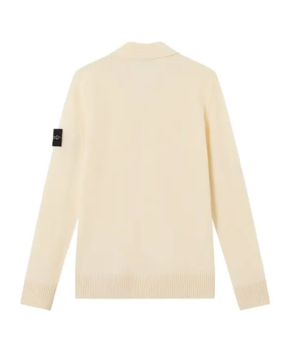 Stone Island Loose-fit Polo Collar Sweater With Button Placket