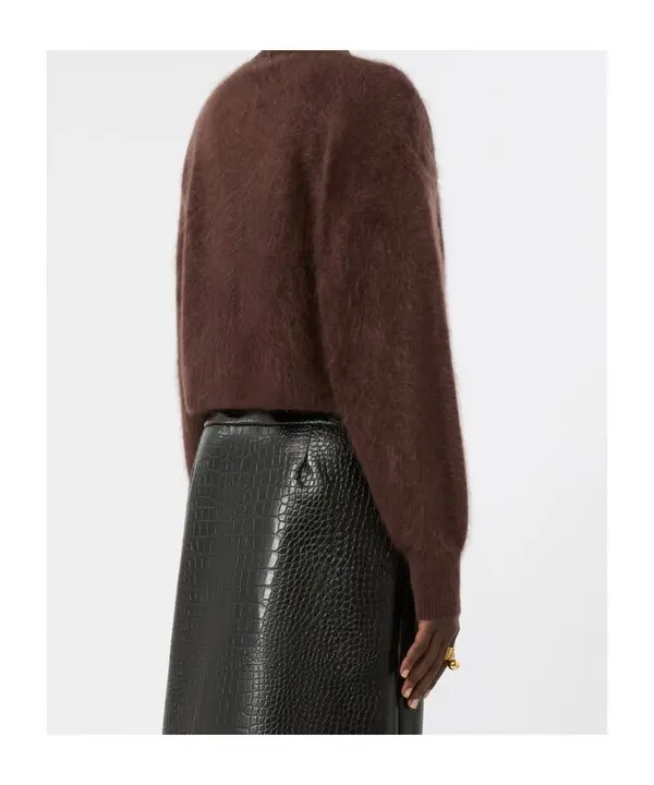 Sportmax Pure Cashmere Bomber Jacket Chocolate