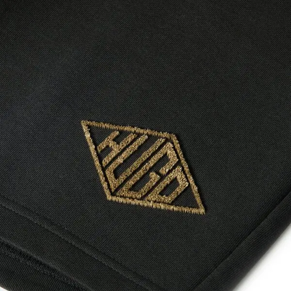 Hugo Boss Drawstring Waist Knit Shorts With Embroidered Detail