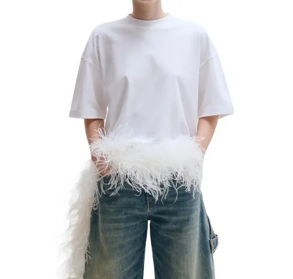 DARKPARK Smith Feather-trim T-shirt