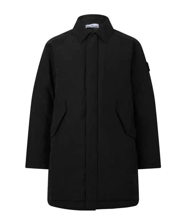 Stone Island Midlength Trench Coat - Black