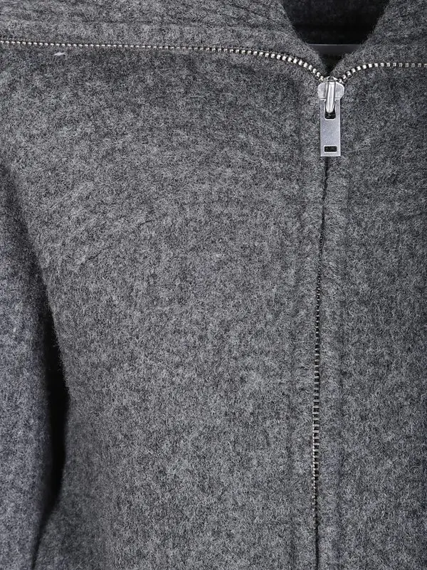 SAMSOE SAMSOE Cropped Knit Zip-up Jacket