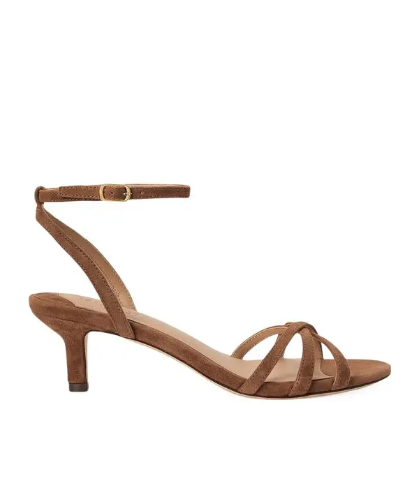 Ralph Lauren Solid Heeled Sandals - Brown