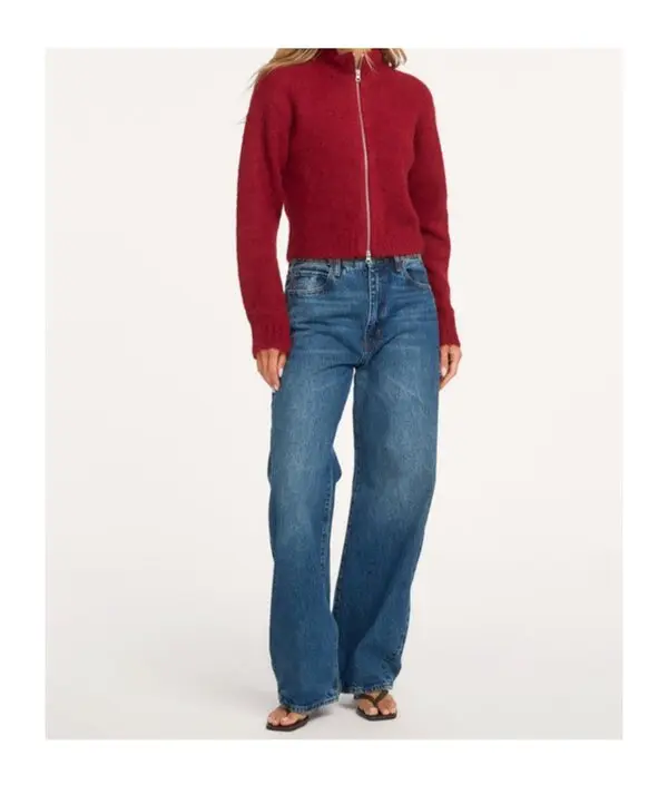 SAMSOE SAMSOE Cropped Zipup Knit