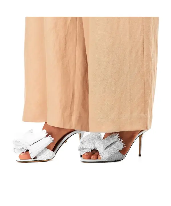 MACHMACH Mach & Mach Bow Detail High Heel Mules