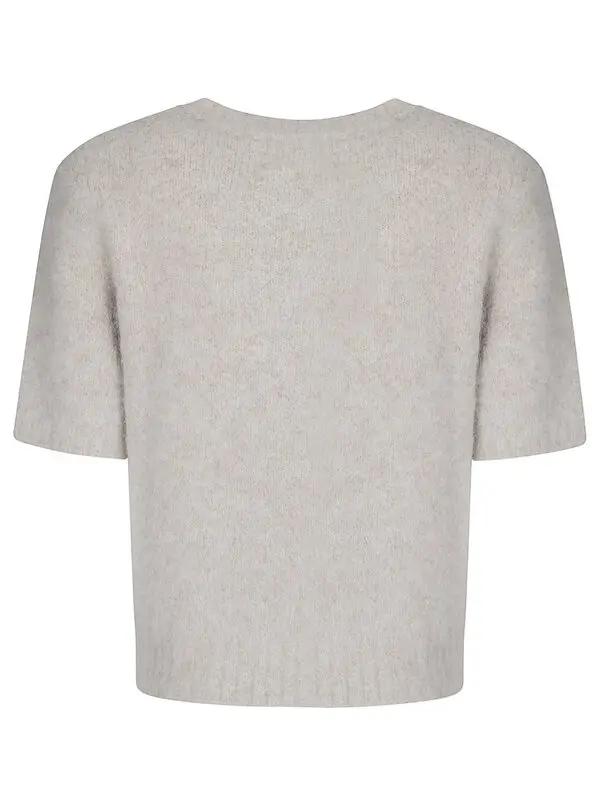 SAMSOE SAMSOE Slightly Cropped Knit T-shirt