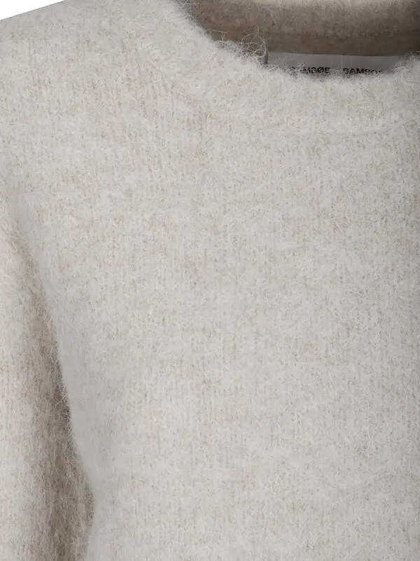 SAMSOE SAMSOE Slightly Cropped Knit T-shirt