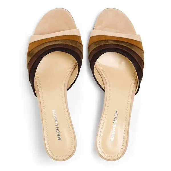 MACHMACH Colorblock Heeled Mules