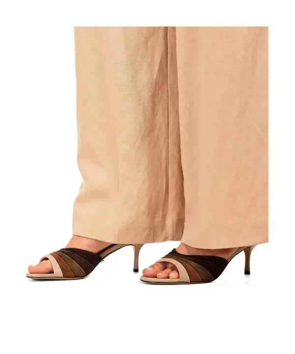 MACHMACH Colorblock Heeled Mules