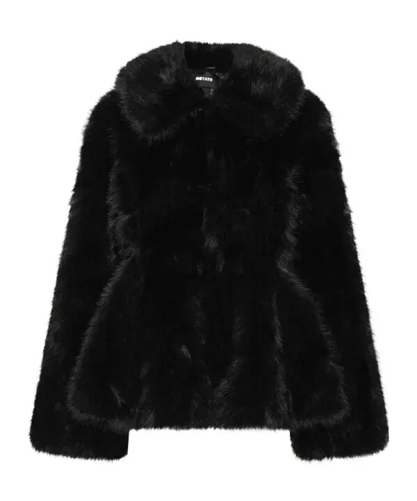 ROTATE BY BIRGER CHRISTENSEN Faux-fur Flared Jacket