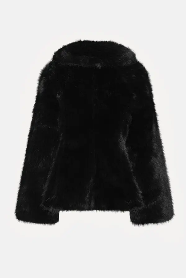 ROTATE BY BIRGER CHRISTENSEN Faux-fur Flared Jacket