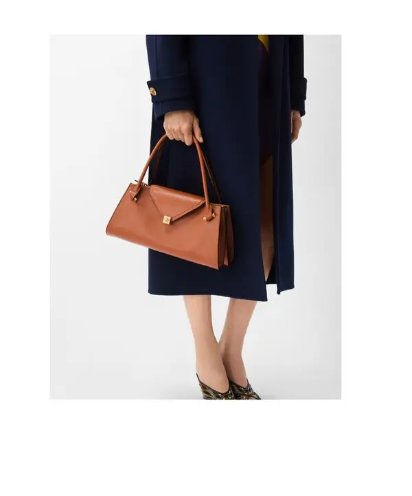 Versace Severine Leather Shoulder Bag - Brown