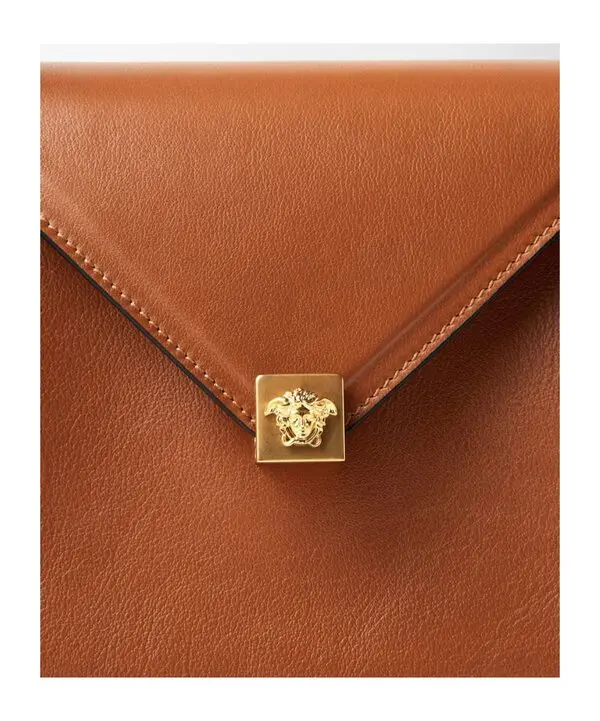 Versace Severine Leather Shoulder Bag - Brown