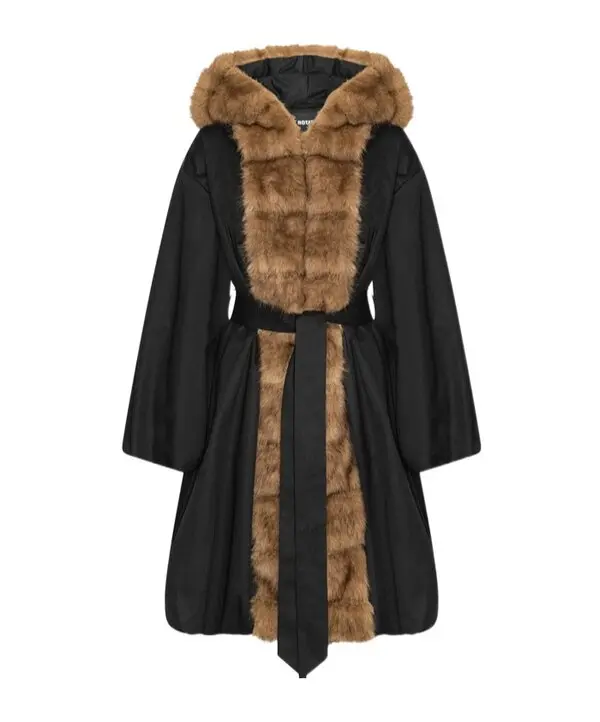 ROTATE BY BIRGER CHRISTENSEN Faux-fur Collar Coat