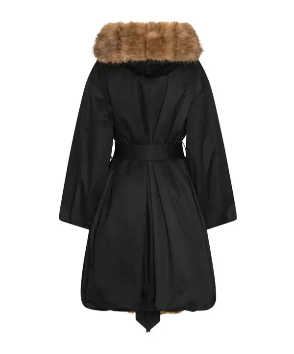 ROTATE BY BIRGER CHRISTENSEN Faux-fur Collar Coat