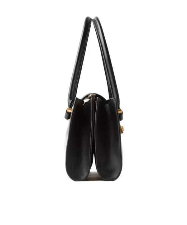 Versace Severine Leather Shoulder Bag - Black