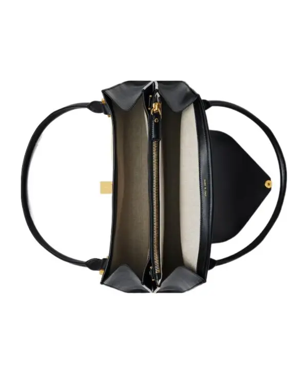 Versace Severine Leather Shoulder Bag - Black