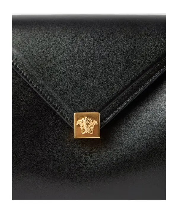Versace Severine Leather Shoulder Bag - Black
