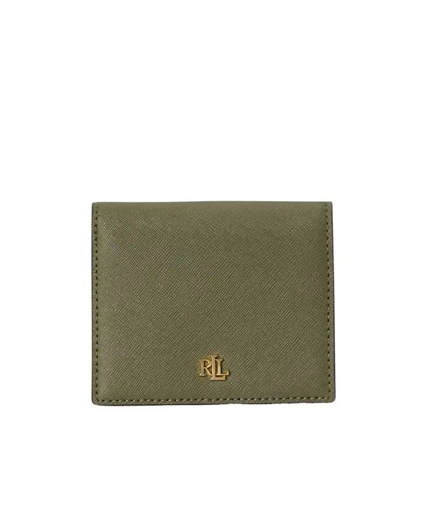 Ralph Lauren Compact Trifold Leather Billfold Wallet - Green