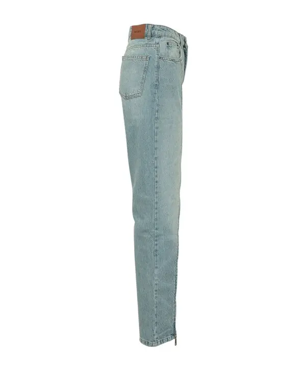 ROTATE BY BIRGER CHRISTENSEN Straight Denim Zip Jeans Ligh