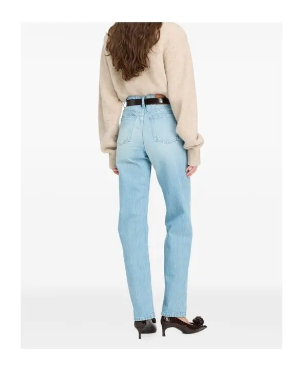 ROTATE BY BIRGER CHRISTENSEN Straight Denim Zip Jeans Ligh