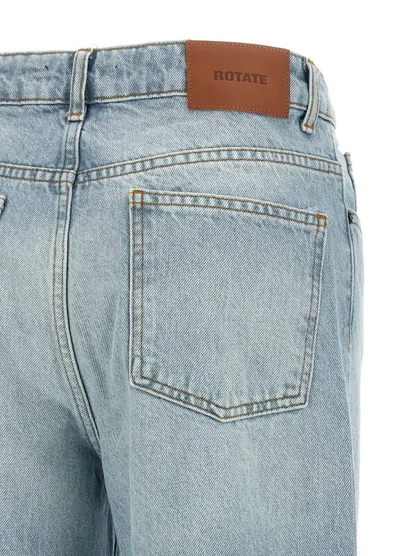 ROTATE BY BIRGER CHRISTENSEN Straight Denim Zip Jeans Ligh