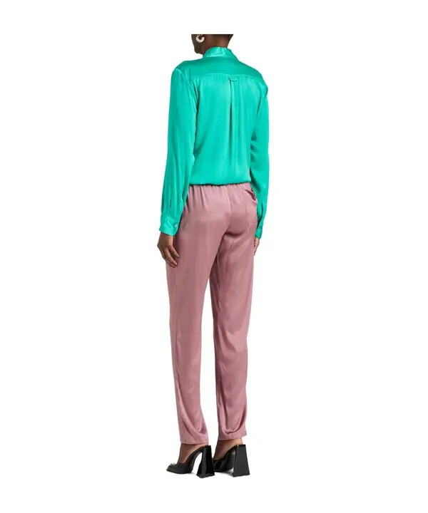 Dolce & Gabbana Solid-colored Satin Trousers