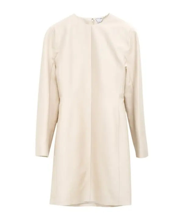 Bottega Veneta Long Sleeve Mini Dress - White