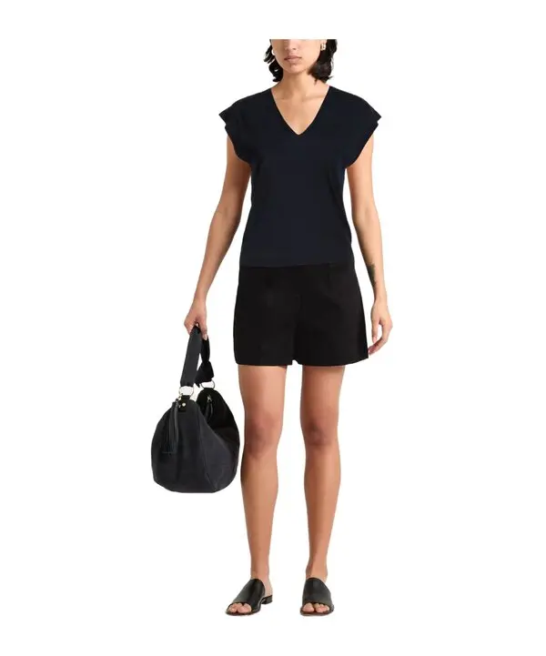 Max Mara Solid-color Knit V-neck Short Sleeve