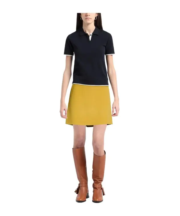 Max Mara Solid-color Wool A-line Skirt