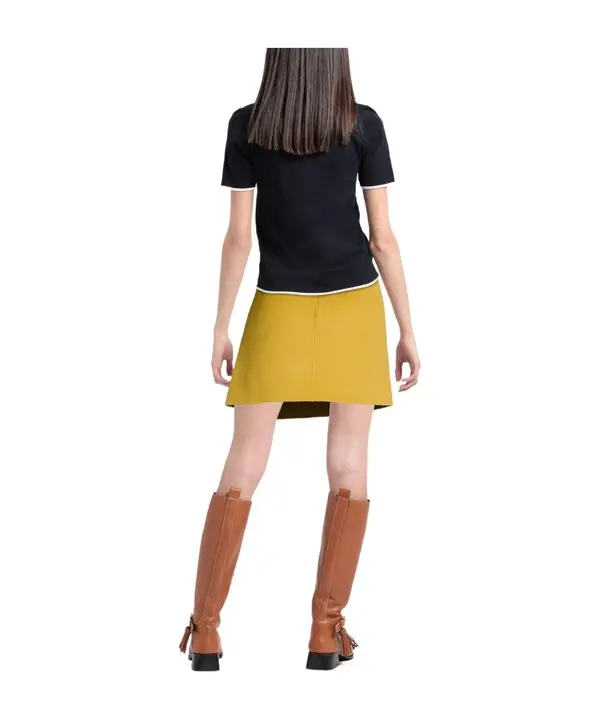 Max Mara Solid-color Wool A-line Skirt