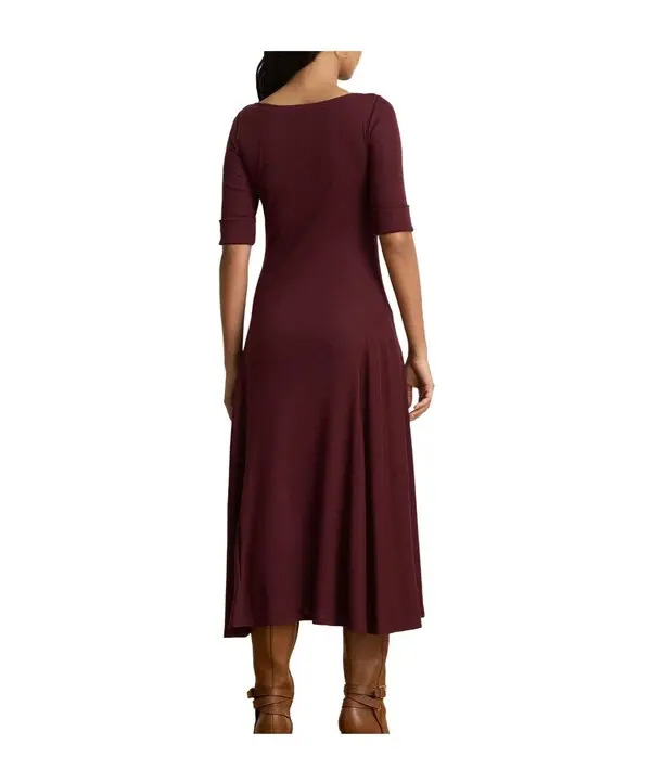 Ralph Lauren Boat-neck Jersey Midi Dress