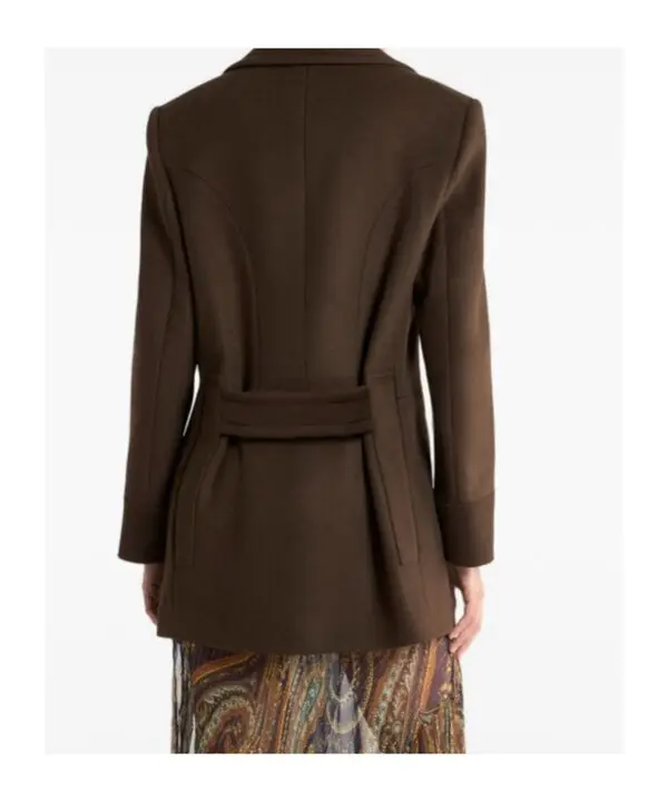 Etro Long Double-breasted Wool-blend Cloth Jacket